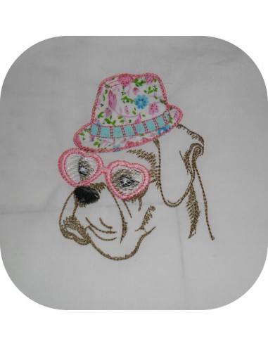 embroidery design Boxer dog