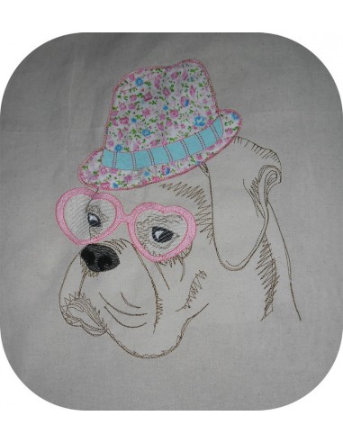 embroidery design Boxer dog