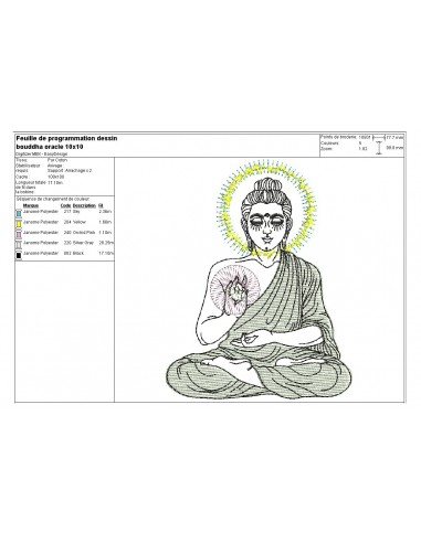 embroidery design buddha