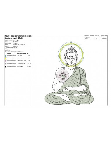 embroidery design buddha