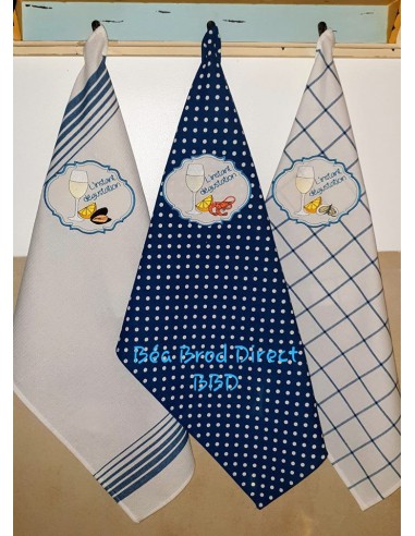 Instant download machine embroidery Mussel and white wine