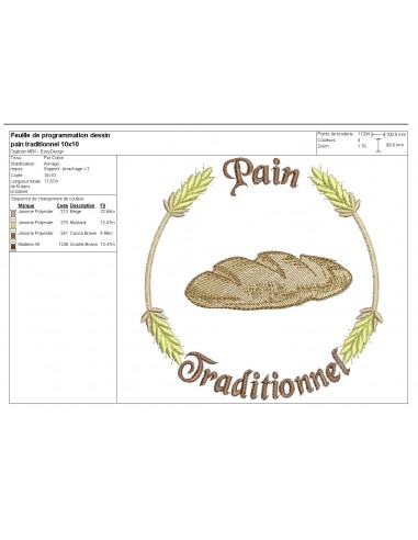 motif de broderie pain