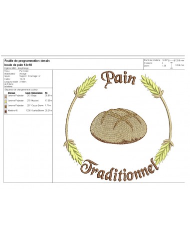 embroidery design bread