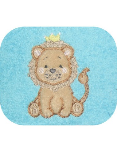 embroidery design baby lion applique