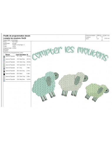 machine embroidery design sheep