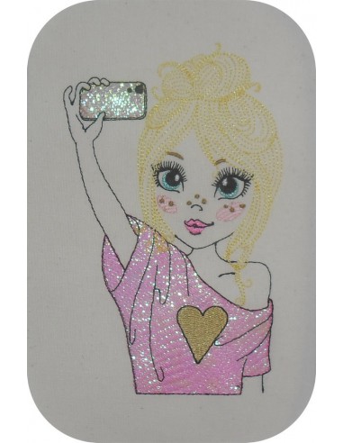 motif de broderie selfie