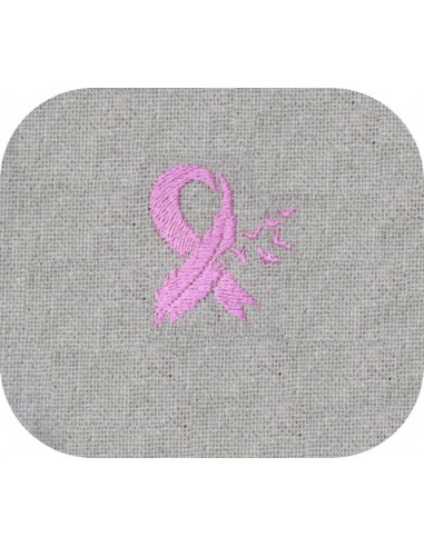 machine embroidery design pink ribbon