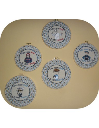 machine embroidery design boy pastry chef