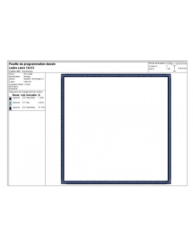 embroidery design square frame embroidered applique