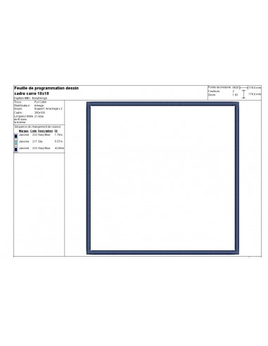 embroidery design square frame embroidered applique