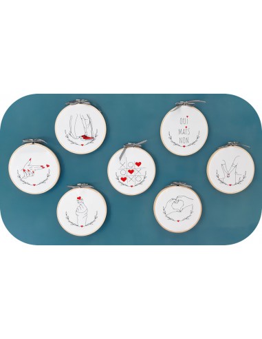 machine embroidery design lovers shaking hands