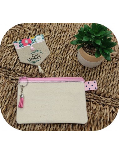 machine embroidery design customizable pencil case ITH