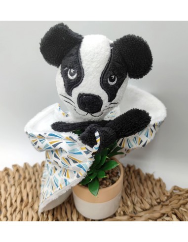 embroidery design machine badger head In the hoop