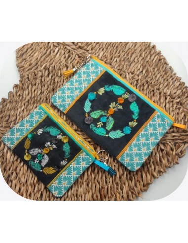 machine embroidery design embroidered pencil case Bobo ITH
