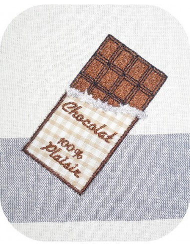 machine embroidery design chocolate