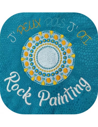 motif de broderie rock painting