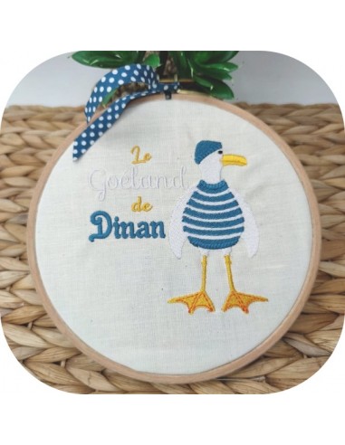 motif de broderie machine goéland