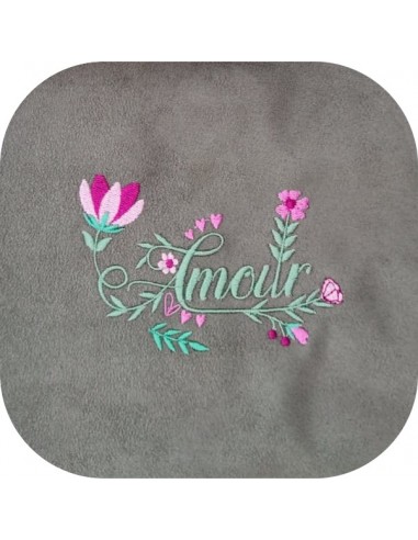 machine embroidery design word love