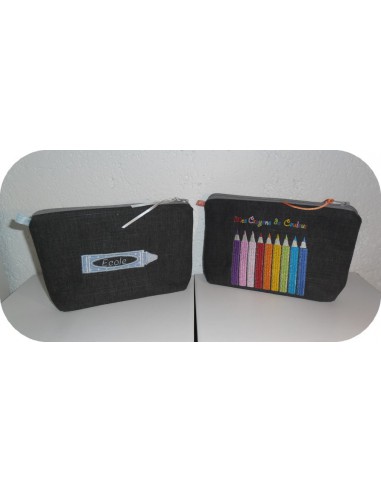 Motif de broderie machine crayon appliqué