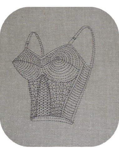 Instant download machine embroidery designer corset