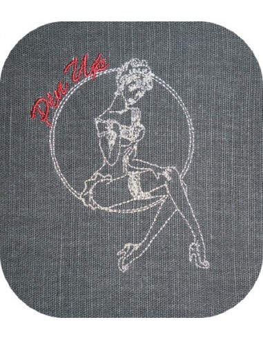 Motif de broderie machine pin up
