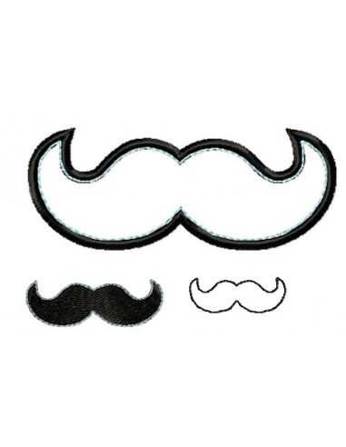 motif de broderie moustache