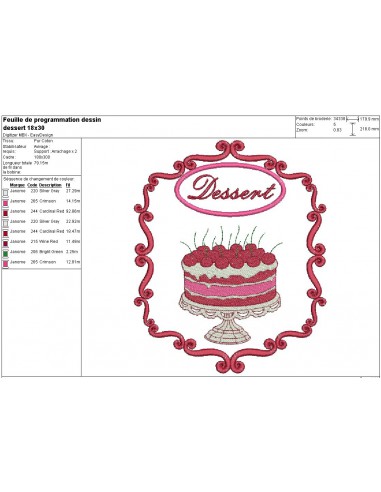 Instant download machine embroidery design cake