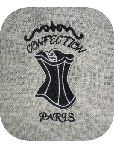 Instant download machine embroidery design Lingerie corset