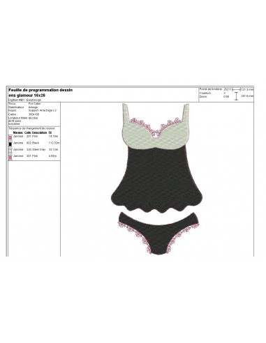 Instant download machine embroidery design applique lingerie set bra ...