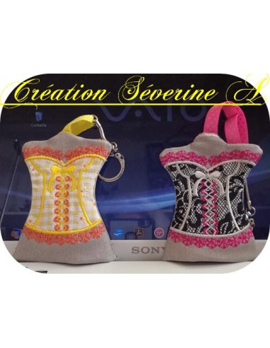 embroidery Ribbon key holder ith
